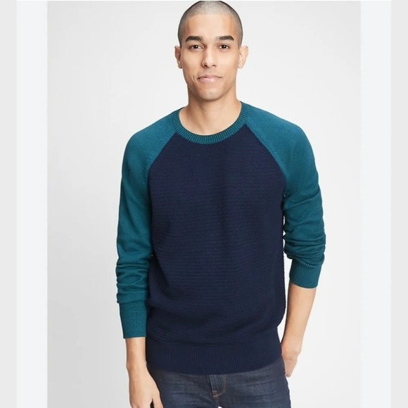 GAP | Sweaters | New Gap Men Large Colorblock Longsleeve Crewneck ...